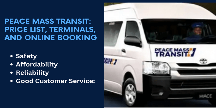 Peace Mass Transit: Price List, Terminals, and Online Booking ...